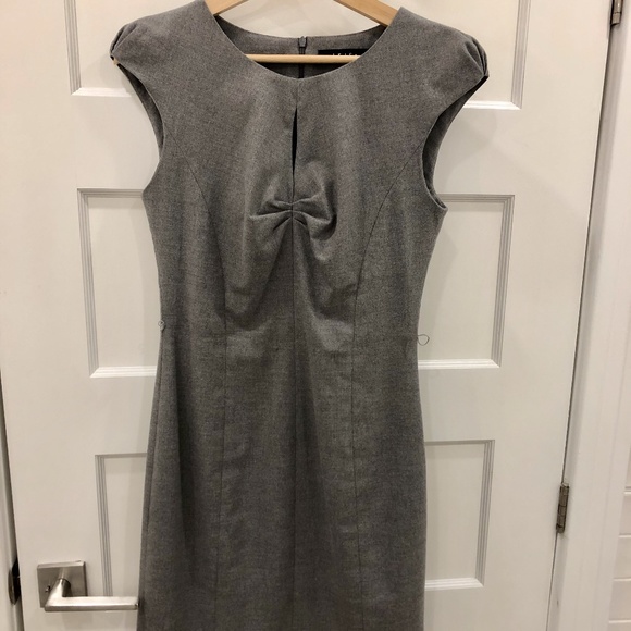Iris Setlawke | Dresses | Grey Midi Sheath Dress With Twist Detail ...